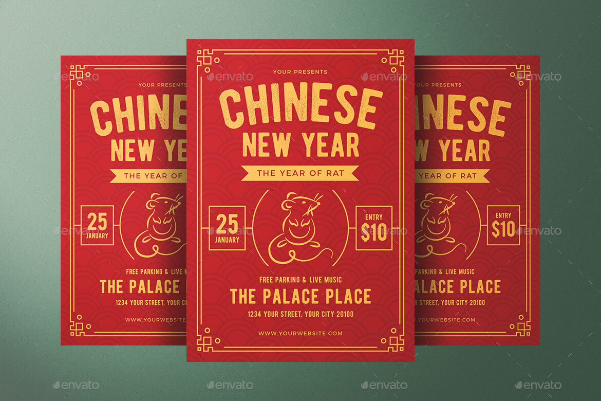 Chinese New Year Flyer, Print Templates | GraphicRiver
