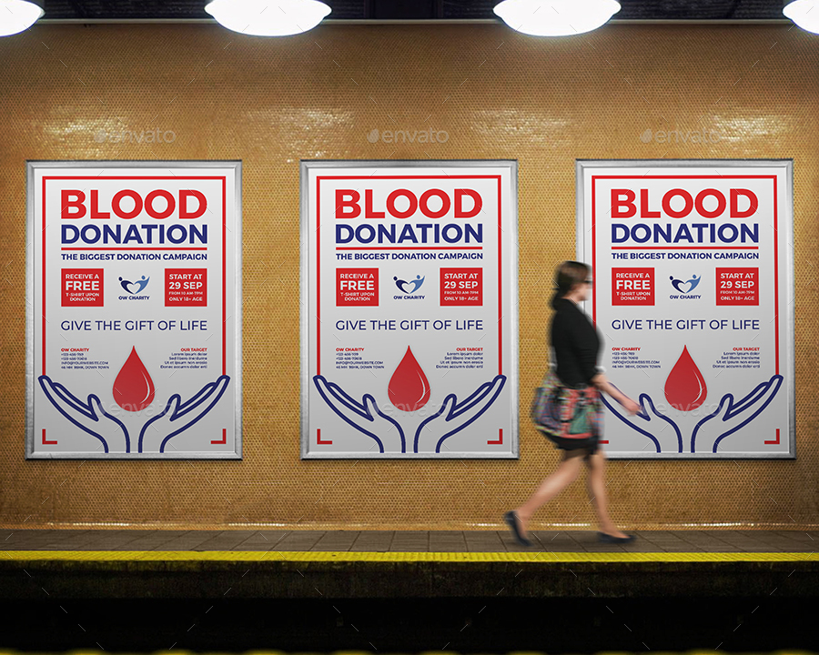 Blood Donation Advertising Bundle, Print Templates | GraphicRiver