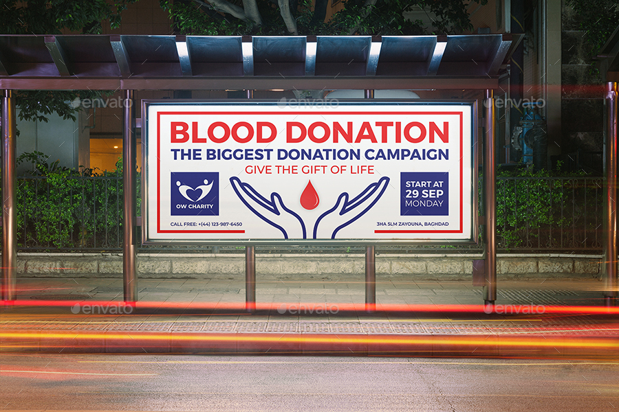 Blood Donation Advertising Bundle, Print Templates | GraphicRiver