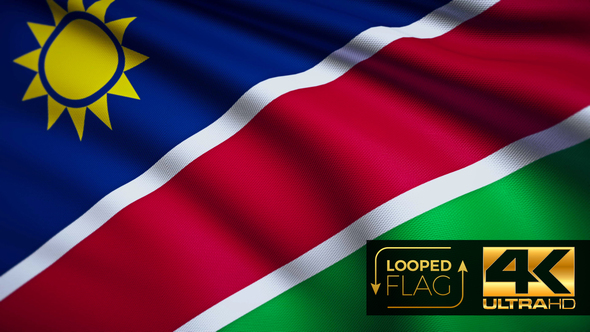 Namibia Flag 4K, Motion Graphics | VideoHive