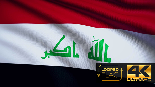 Iraq Flag 4K, Motion Graphics | VideoHive