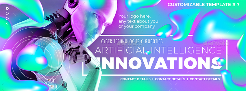 Facebook Cover and Banner Kit. Abstract Liquid Shapes Set., Web Elements