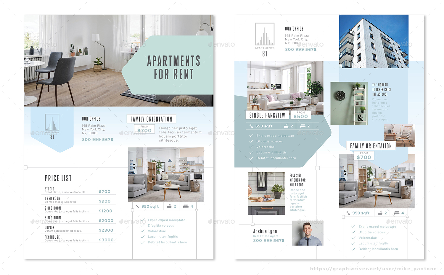 Apartment Rental Flyers – 4 Options, Print Templates | GraphicRiver