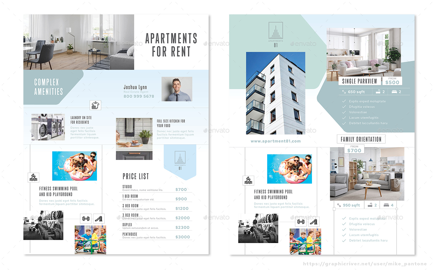 Apartment Rental Flyers – 4 Options, Print Templates | GraphicRiver