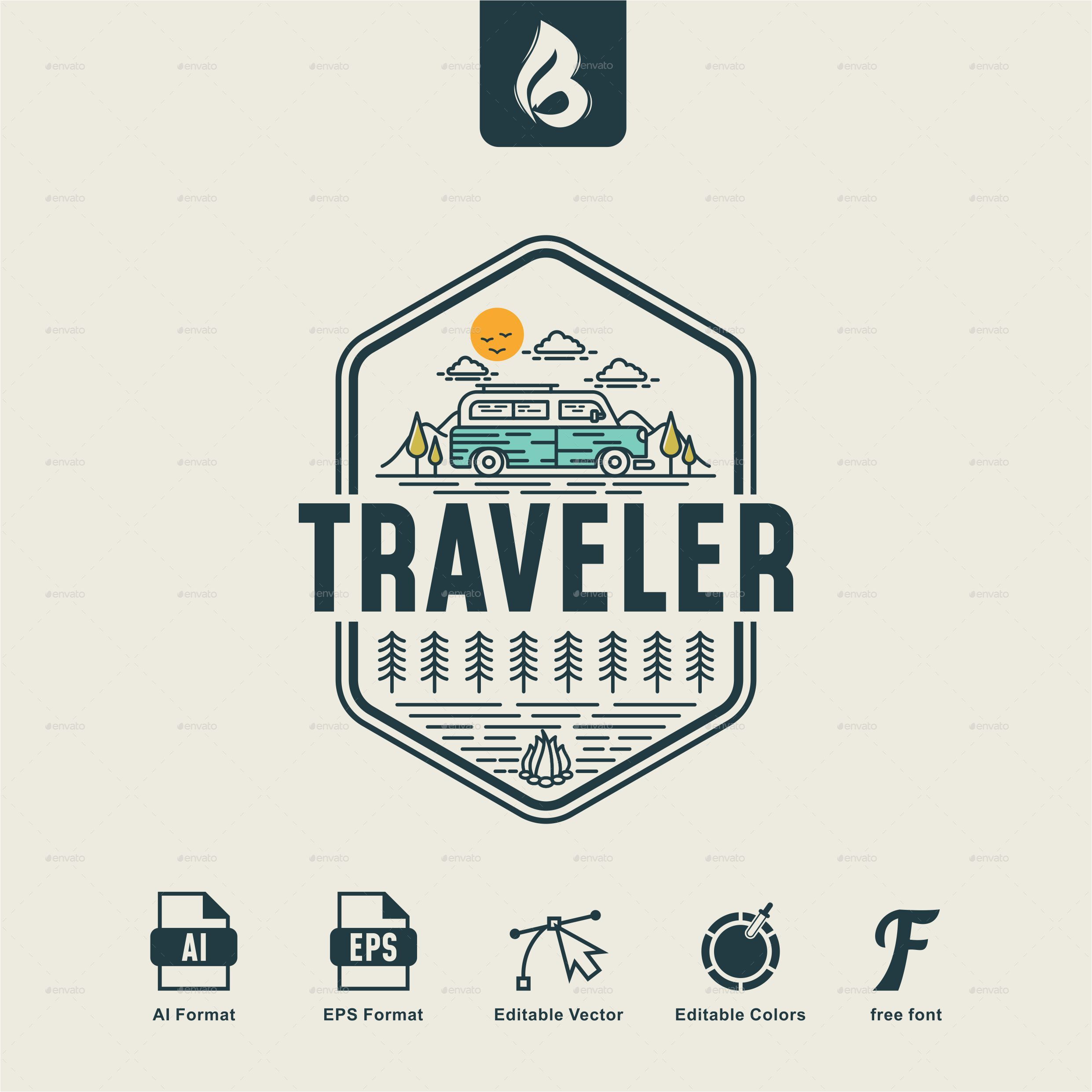 Traveler Logo, Logo Templates | GraphicRiver