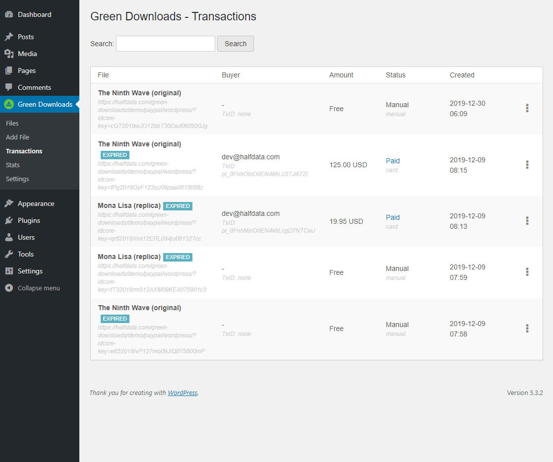 PayPal Green Downloads - WordPress Plugin by halfdata | CodeCanyon