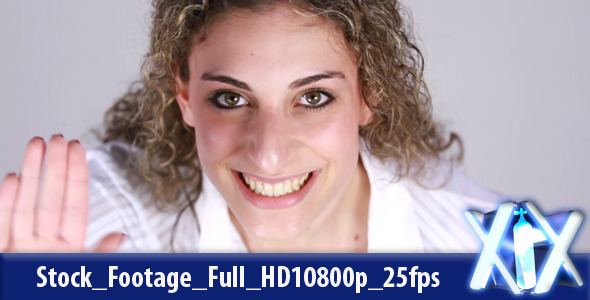 Woman Waving To Camera, Stock Footage | VideoHive