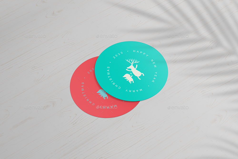 Round Cards / Stickers Mock-Ups Vol.1, Graphics | GraphicRiver
