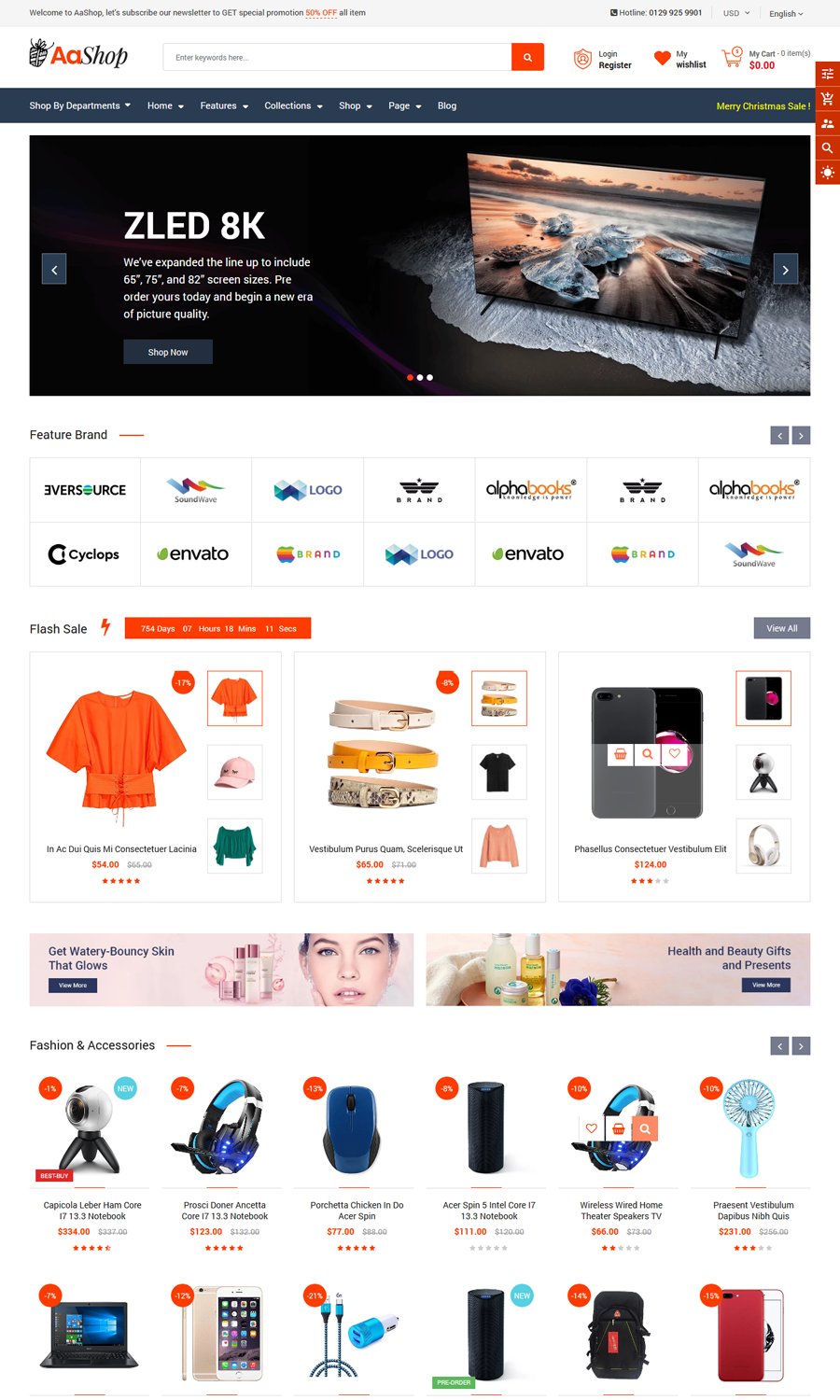 AaShop - Responsive & Multipurpose Sectioned Bootstrap 4 Shopify Theme by magentech