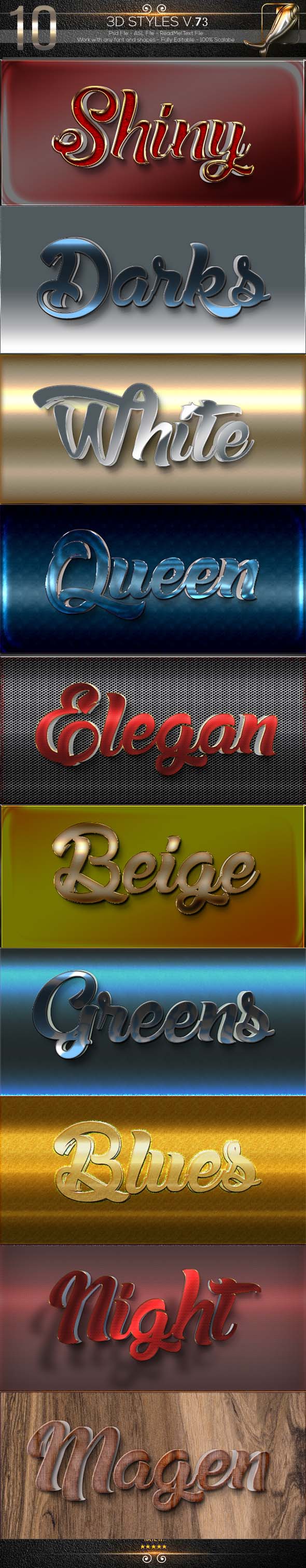 Bundle 30 3D Text Styles b, Add-ons | GraphicRiver