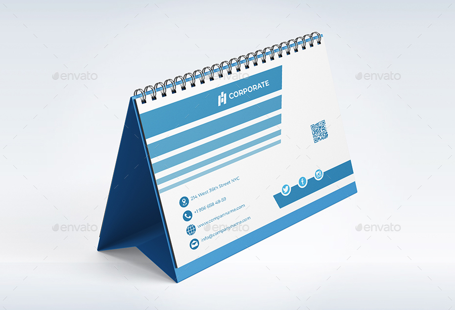 Desk Calendar 2020, Print Templates | GraphicRiver