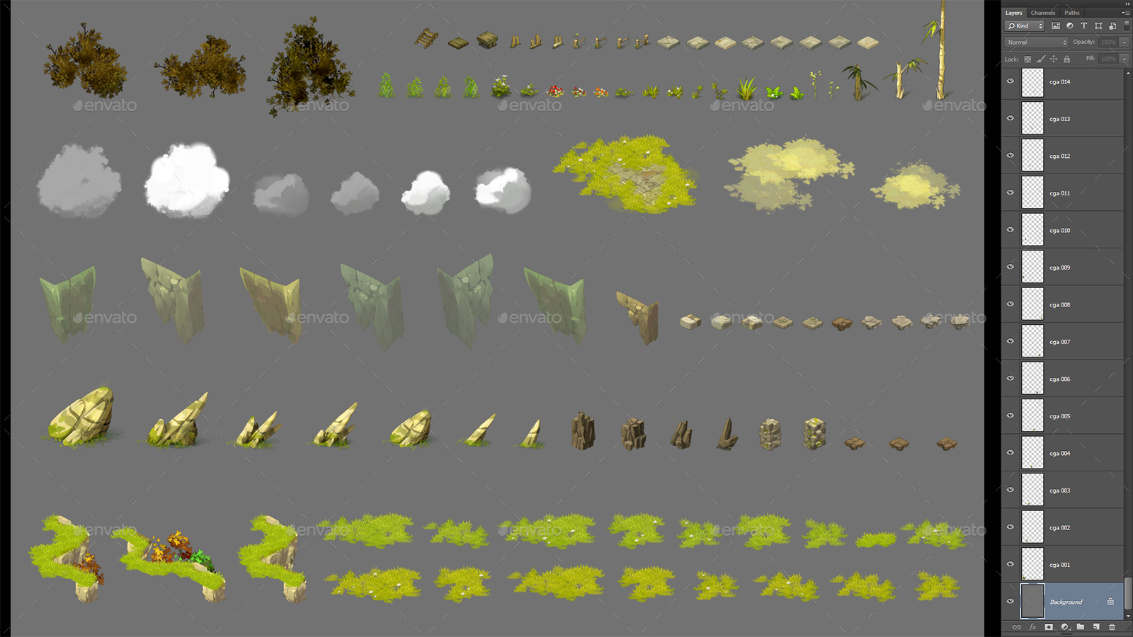 Cartoon Environment Construction Kit Game Assets, Game Assets ...