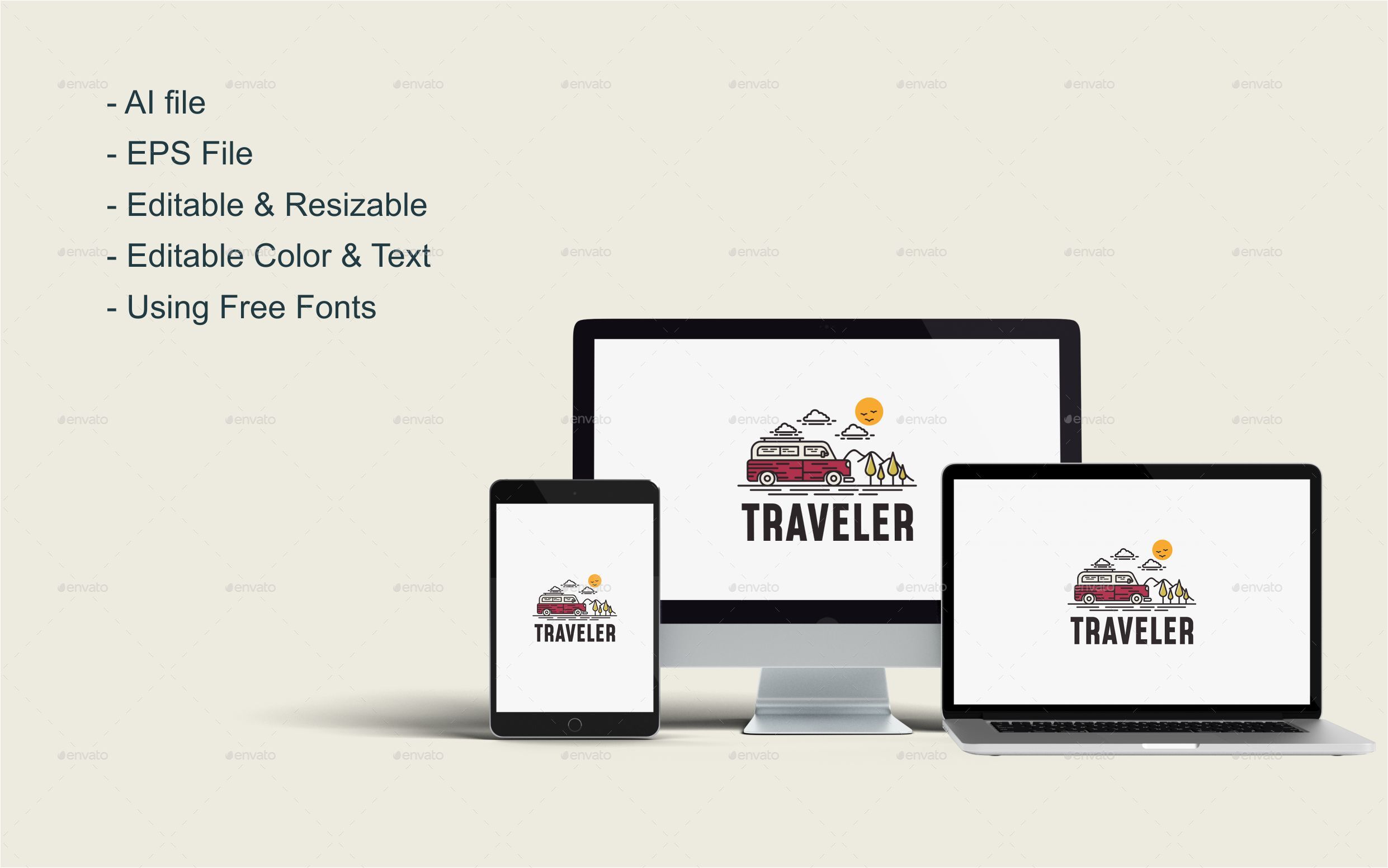 Traveler Logo, Logo Templates | GraphicRiver