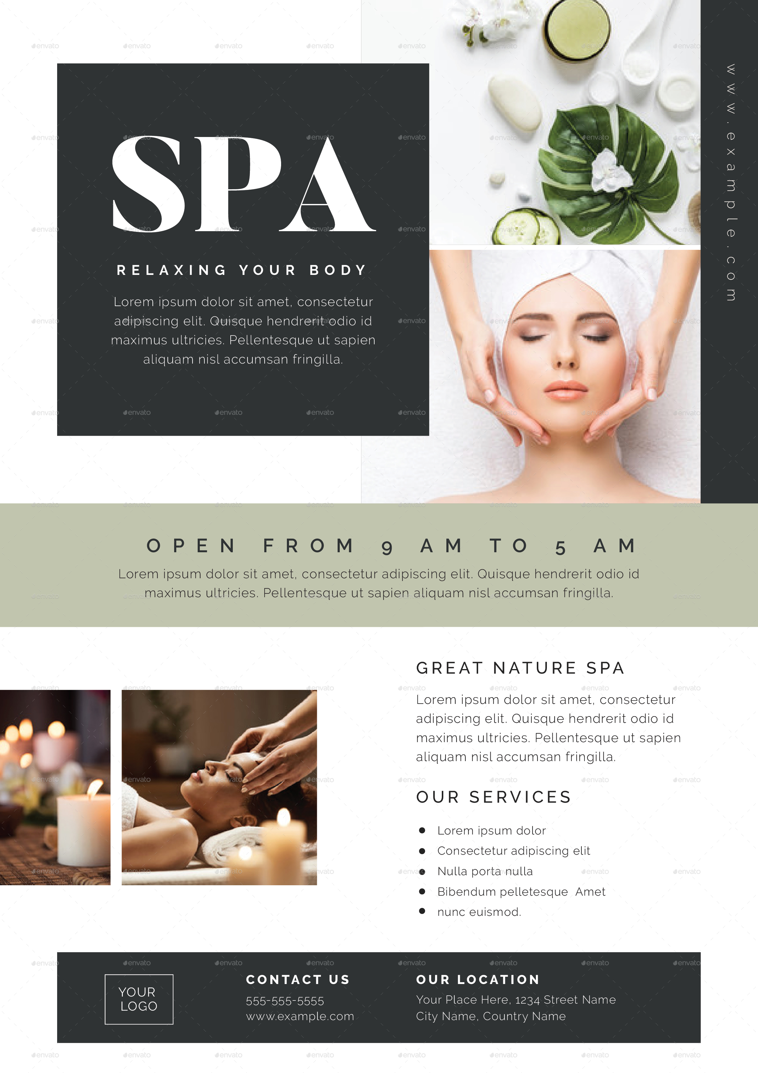 Spa Flyer, Print Templates | GraphicRiver