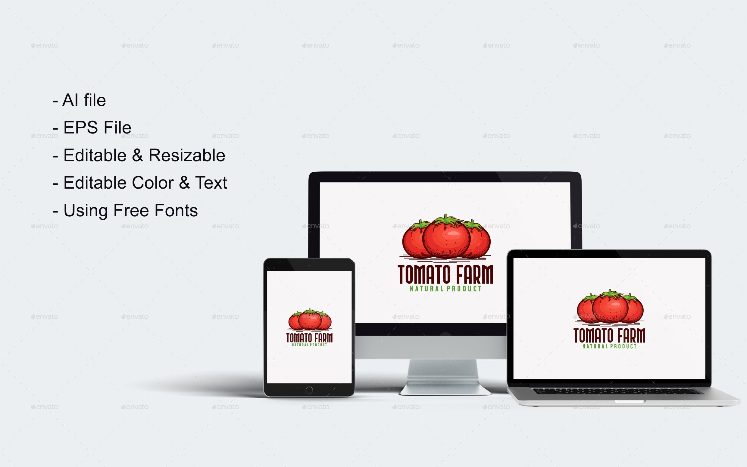 Tomato Farm Logo, Logo Templates | GraphicRiver