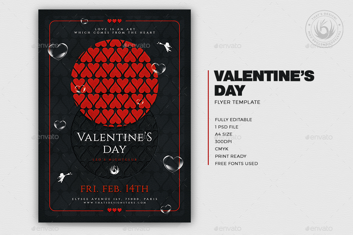 Valentines Day Flyer Template V22 by lou606 | GraphicRiver