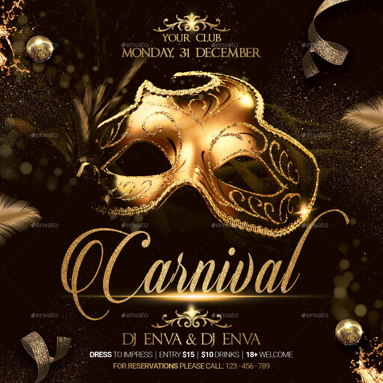 Masquerade, Print Templates | GraphicRiver