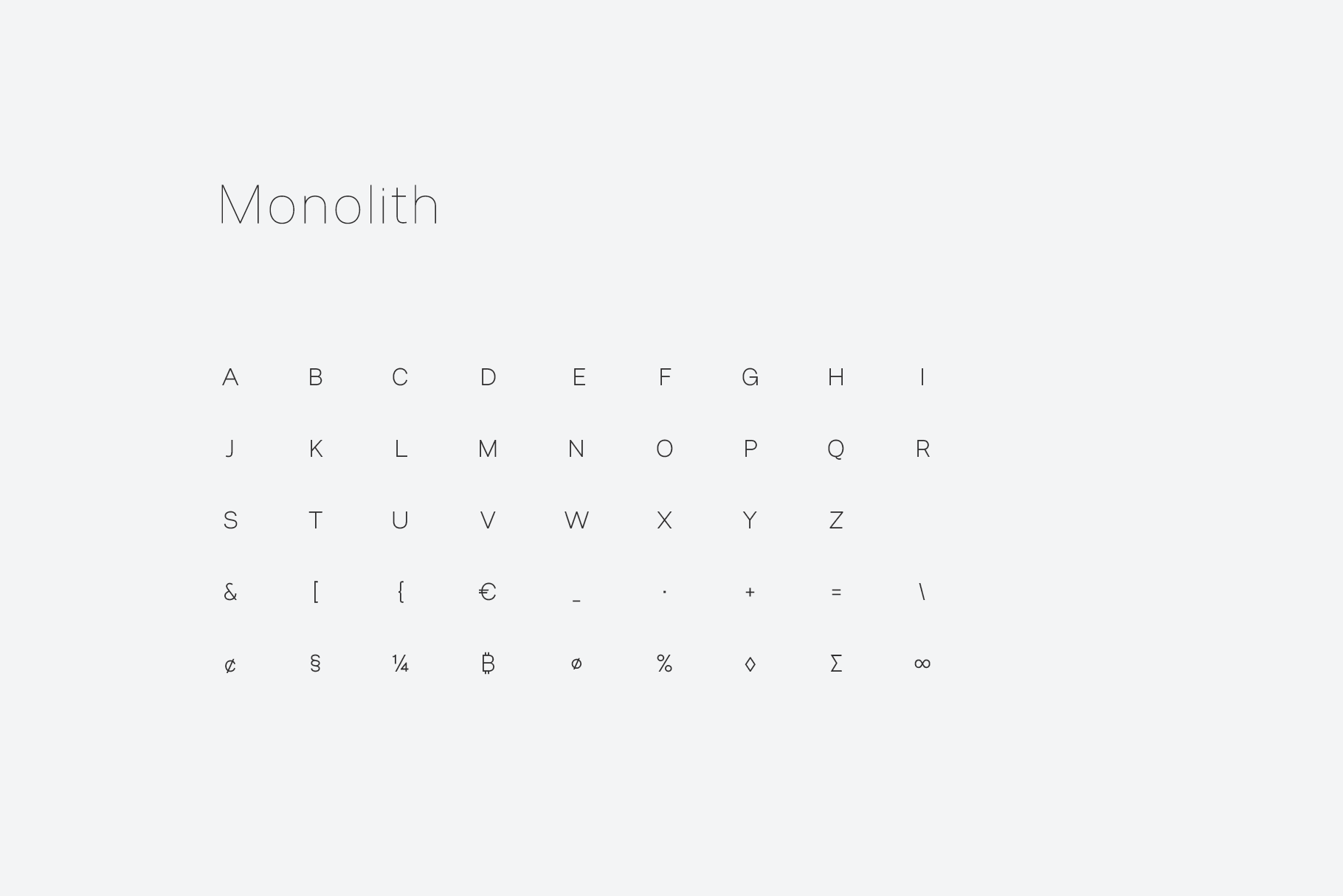 Monolith, Fonts | GraphicRiver