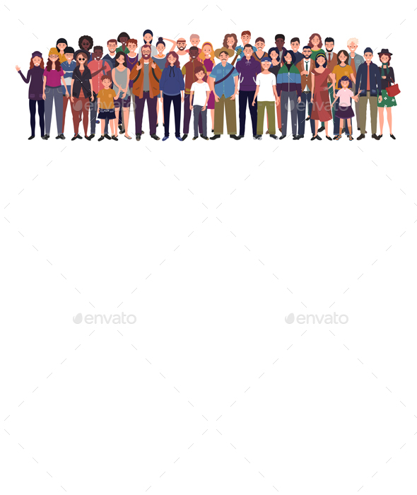 Multinational Group of People, Vectors | GraphicRiver