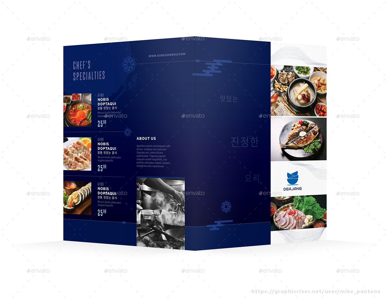 Korean Restaurant Menu Print Bundle, Print Templates | GraphicRiver