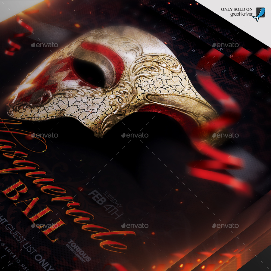 Masquerade Ball Flyer Template, Print Templates | GraphicRiver