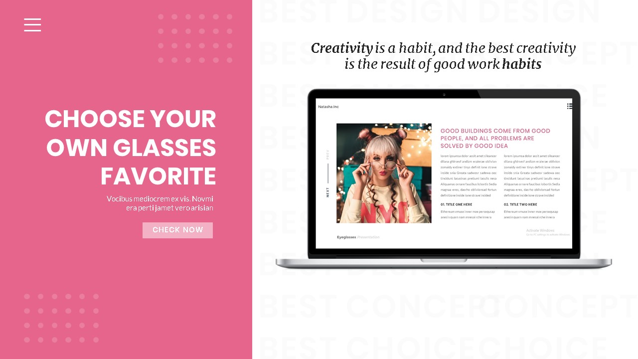 Creative - Eyeglasses PowerPoint Template, Presentation Templates ...