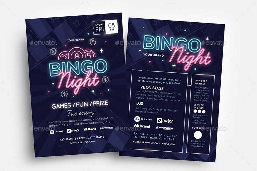 Bingo Flyer Template, Print Templates | GraphicRiver