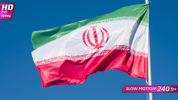 Flag Of Iran Waving On Sun, Stock Footage | VideoHive