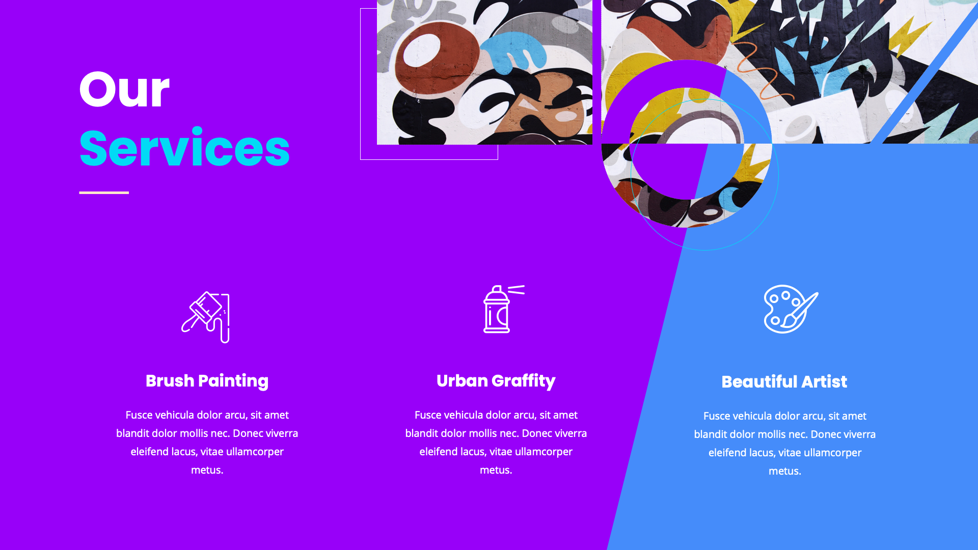 Graffy - Urban Art & Graffiti Keynote Template, Presentation Templates