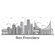 Outline San Francisco California City Skyline, Vectors | GraphicRiver