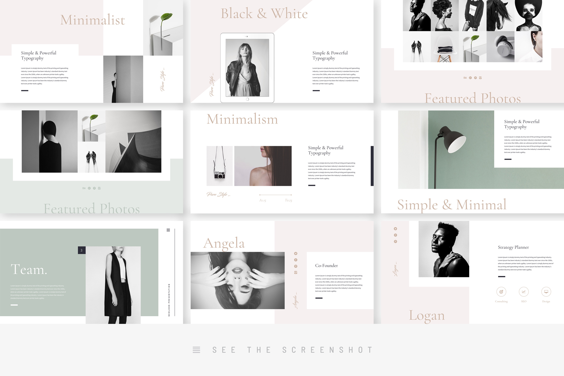 Neolook Minimal PowerPoint Presentation Template, Presentation Templates