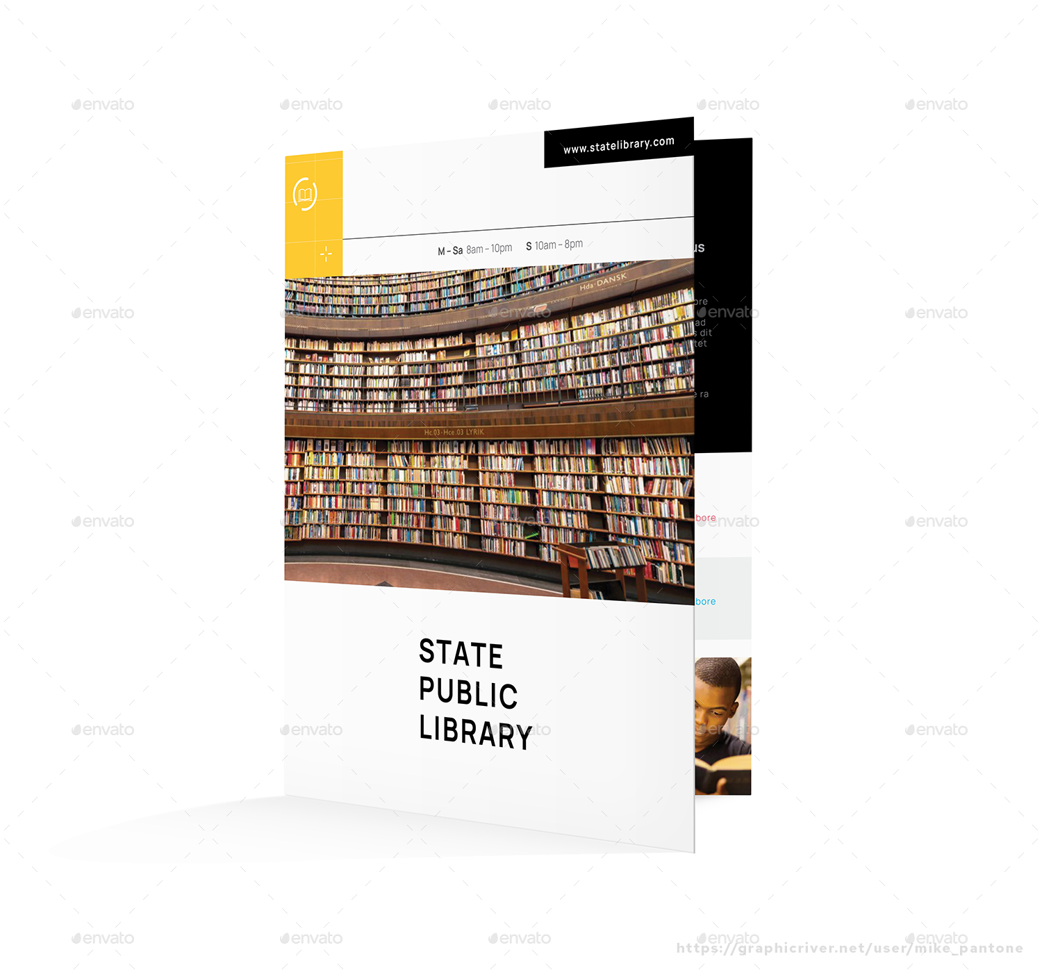 Public Library Bifold Brochure, Print Templates | GraphicRiver