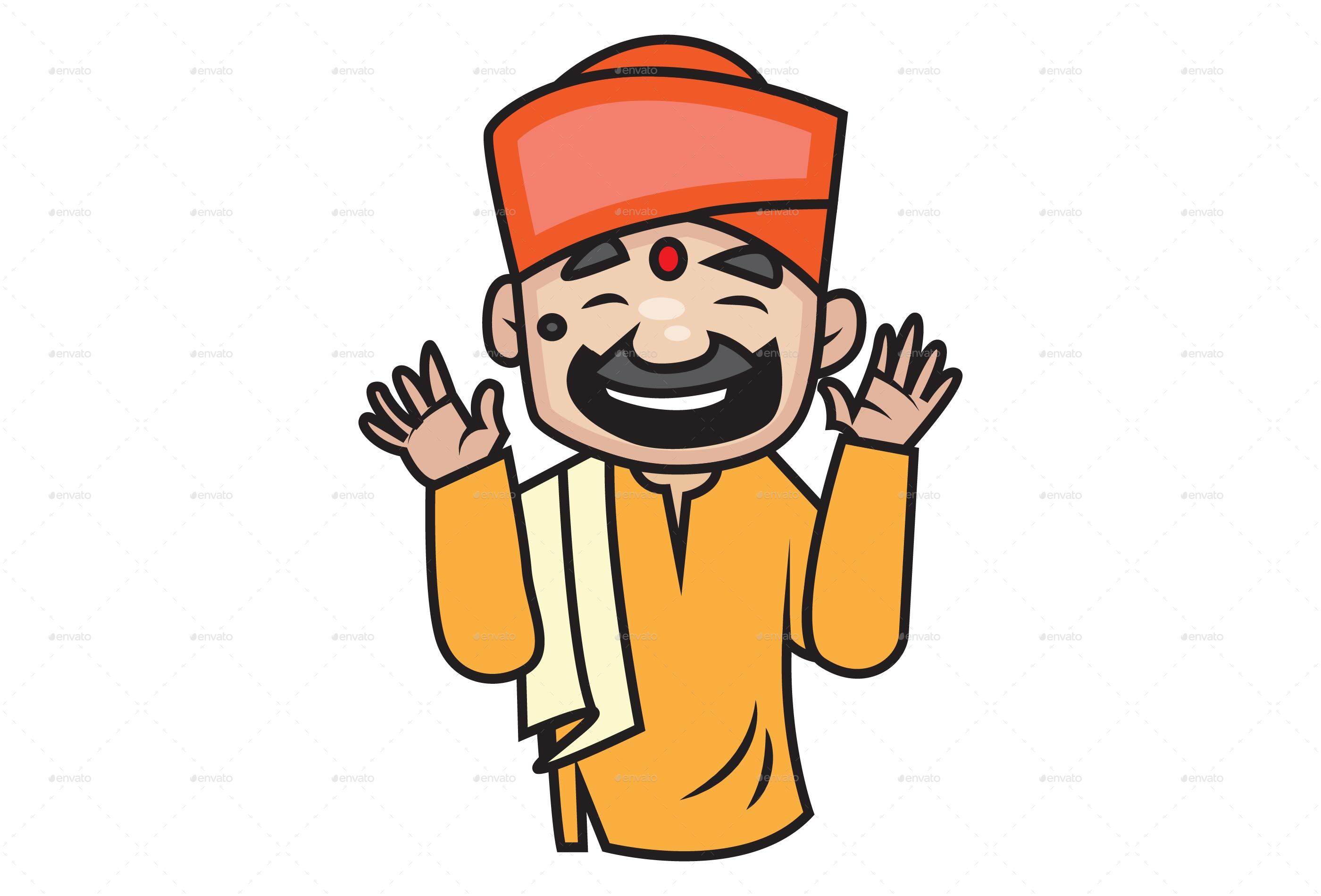 Indian Pandit Sticker Set, Vectors | GraphicRiver