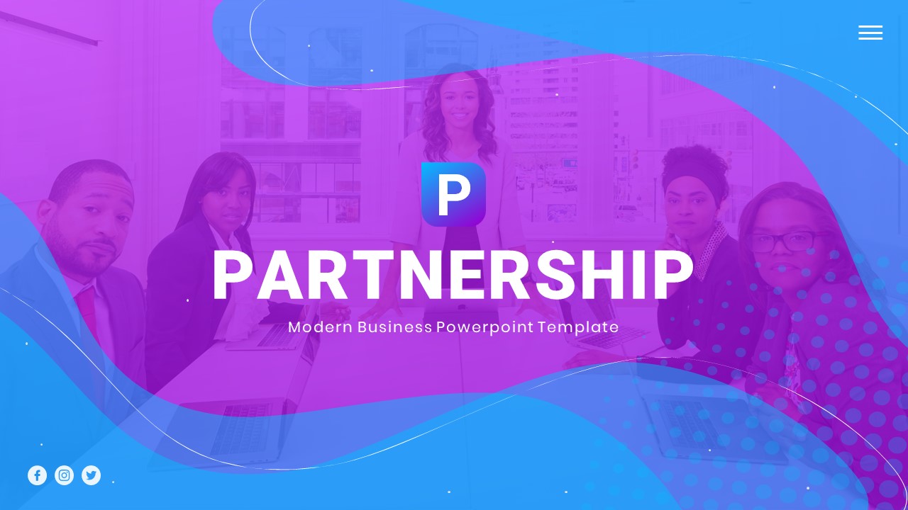 Partnership – Modern Business PowerPoint Template, Presentation Templates