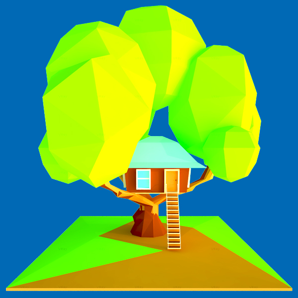 Tree House_3D Low Poly Modeling by RegalDRAW | 3DOcean