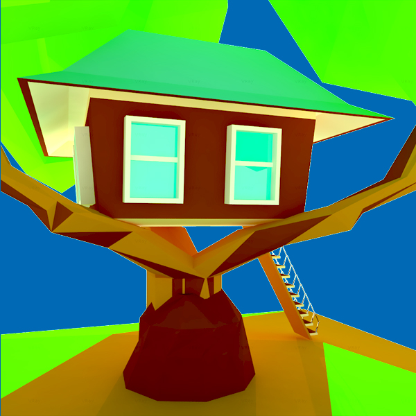 Tree House_3D Low Poly Modeling by RegalDRAW | 3DOcean
