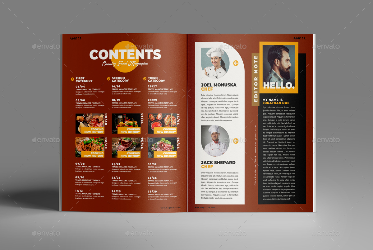 Food Magazine Template, Print Templates | GraphicRiver