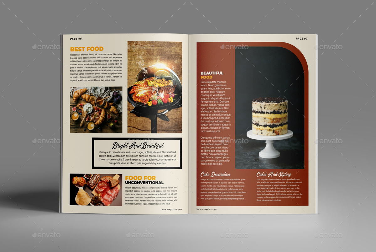 Food Magazine Template, Print Templates | GraphicRiver