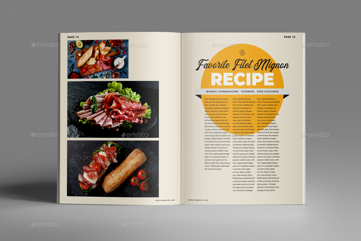 Food Magazine Template, Print Templates | GraphicRiver