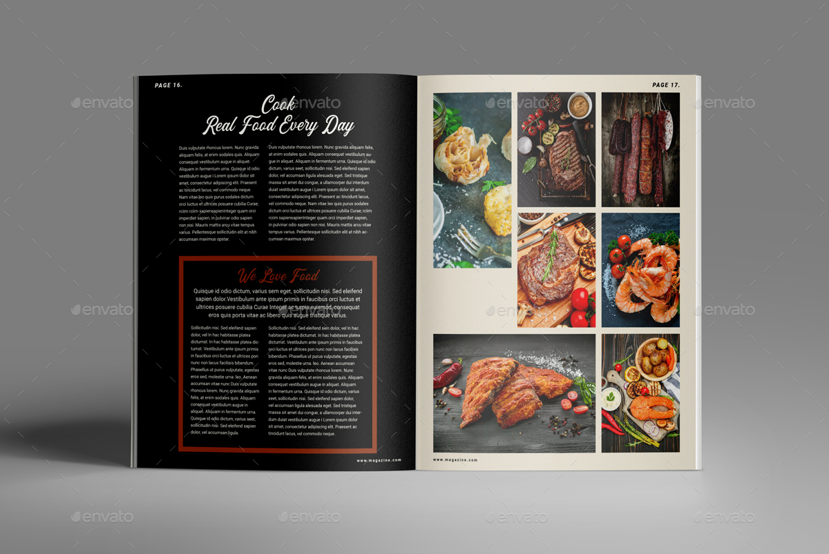 Food Magazine Template, Print Templates | GraphicRiver