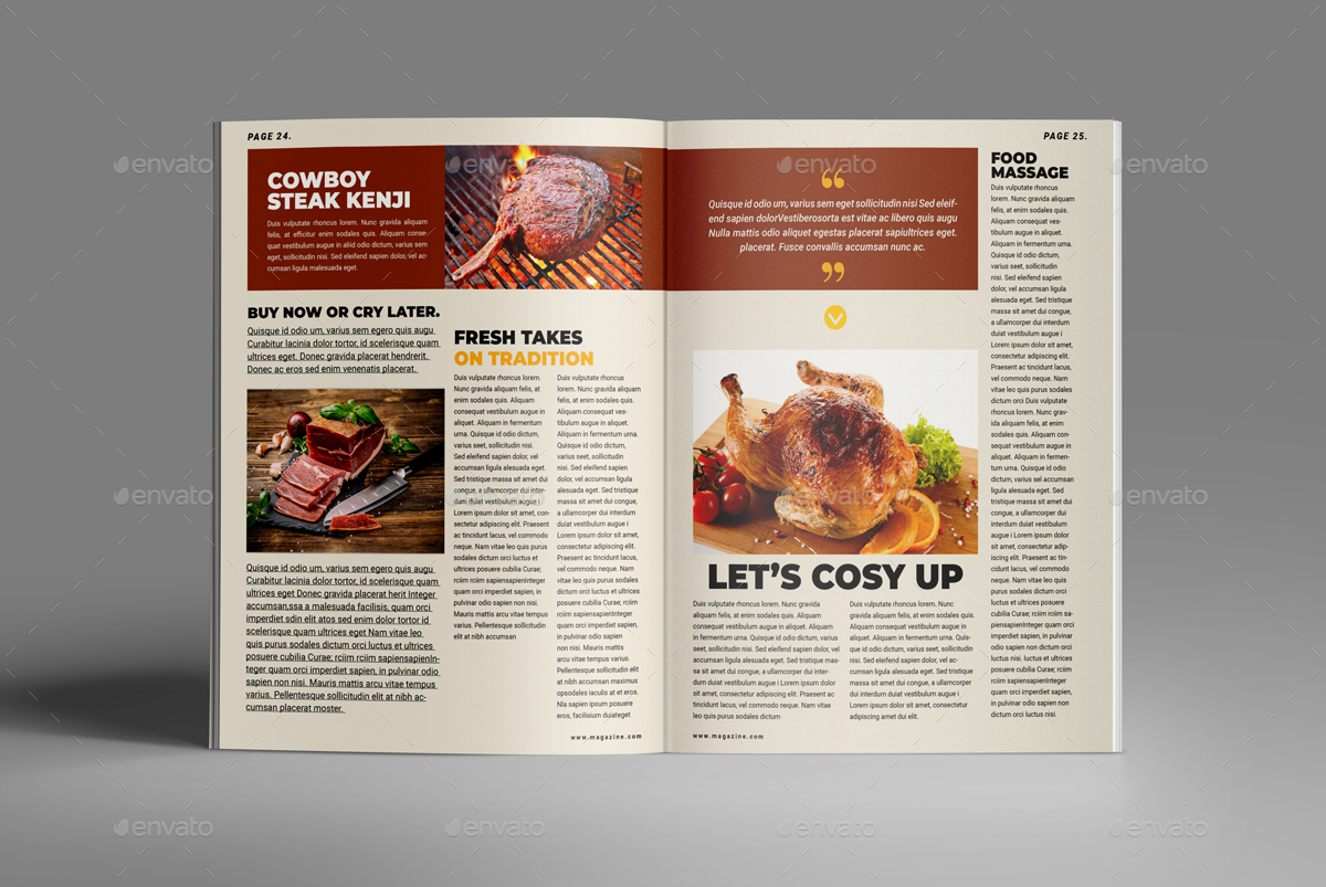 Food Magazine Template, Print Templates | GraphicRiver