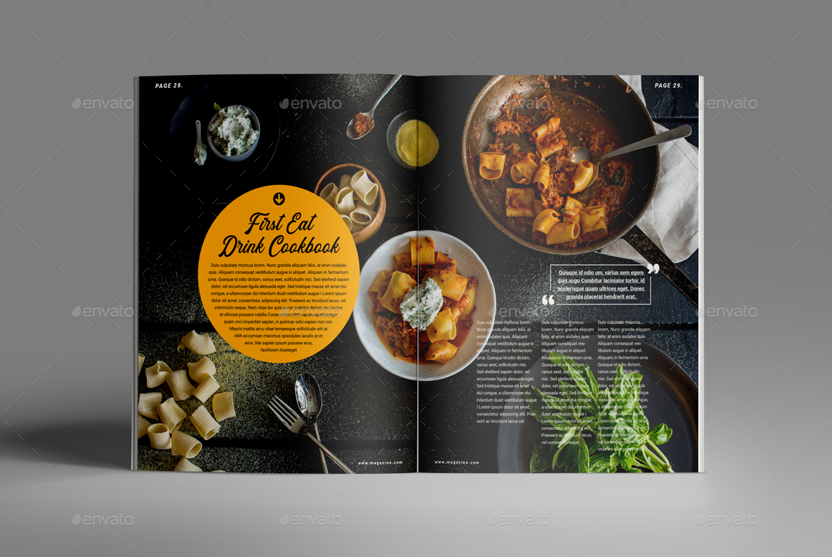 Food Magazine Template, Print Templates | GraphicRiver