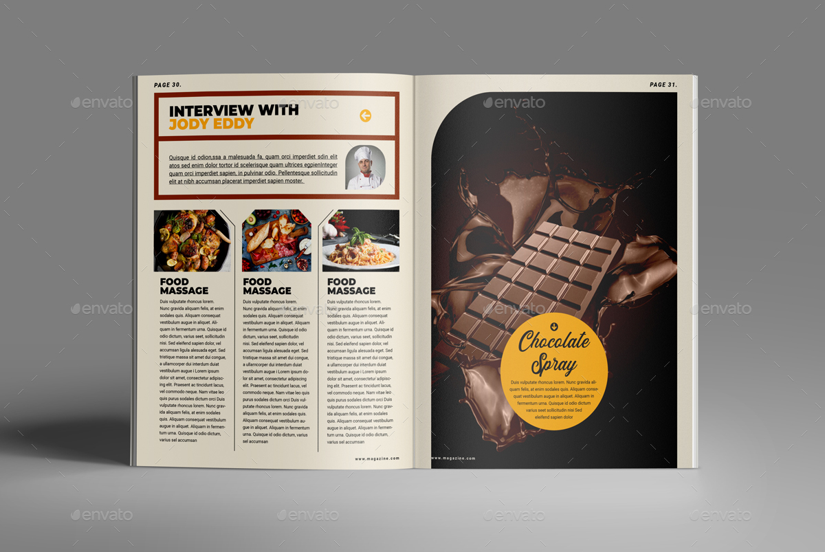 Food Magazine Template, Print Templates | GraphicRiver