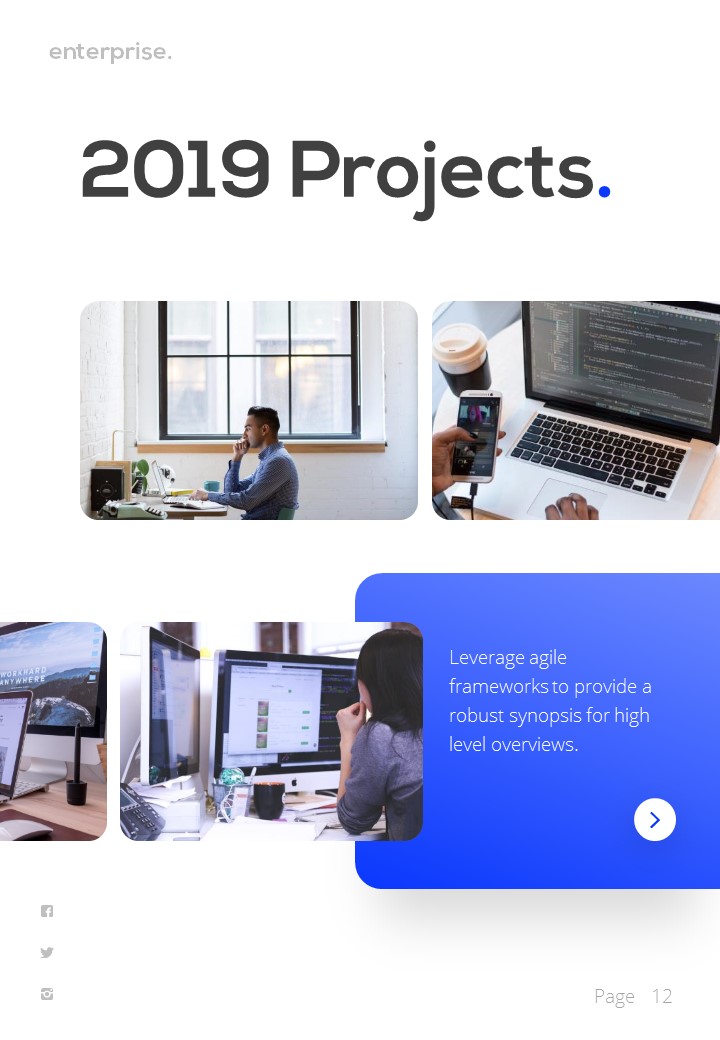 Enterprise Business Powerpoint Potrait Presentation Template Fully ...