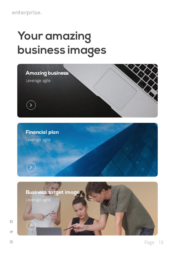 Enterprise Business Powerpoint Potrait Presentation Template Fully ...