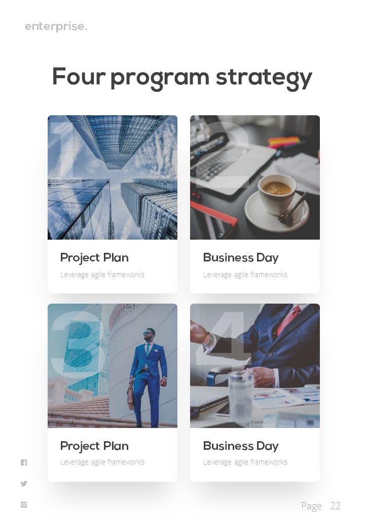 Enterprise Business Powerpoint Potrait Presentation Template Fully ...