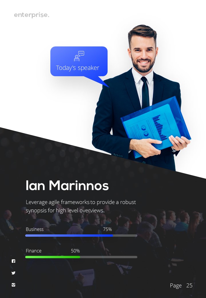 Enterprise Business Powerpoint Potrait Presentation Template Fully ...