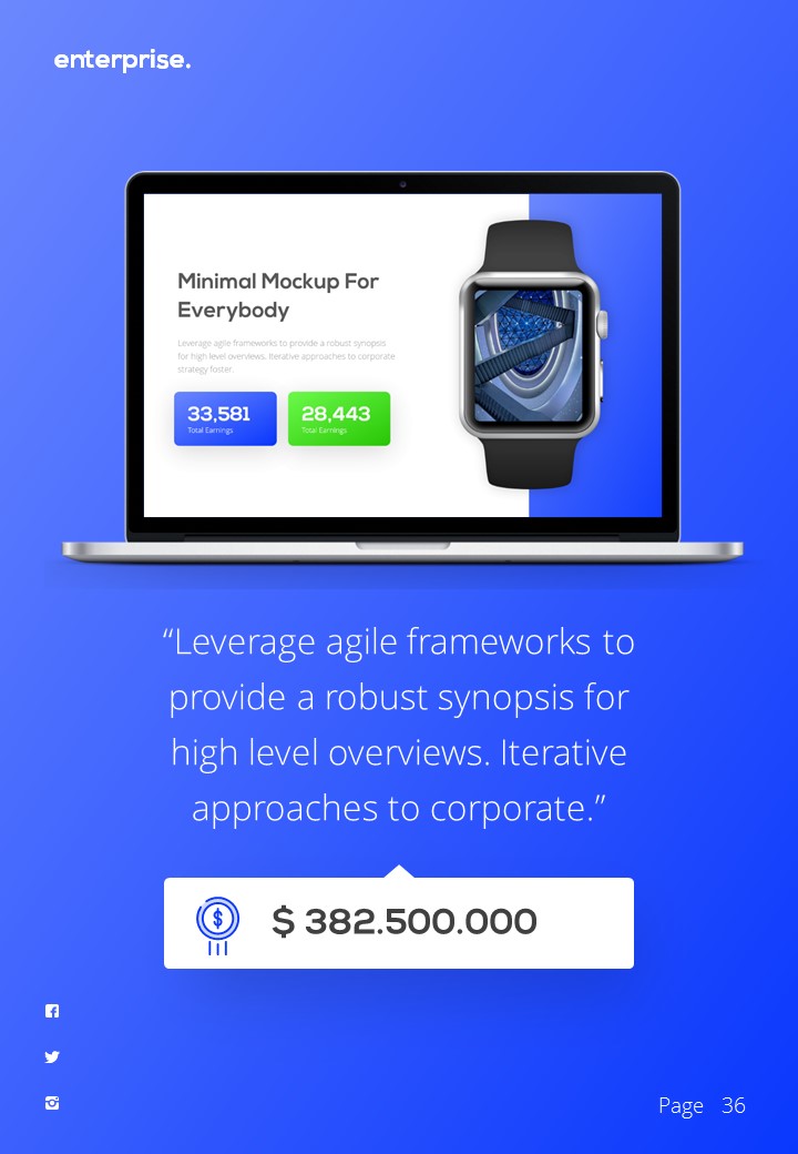 Enterprise Business Powerpoint Potrait Presentation Template Fully ...