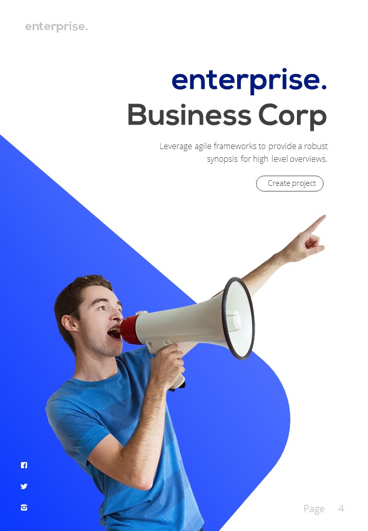 Enterprise Business Powerpoint Potrait Presentation Template Fully ...