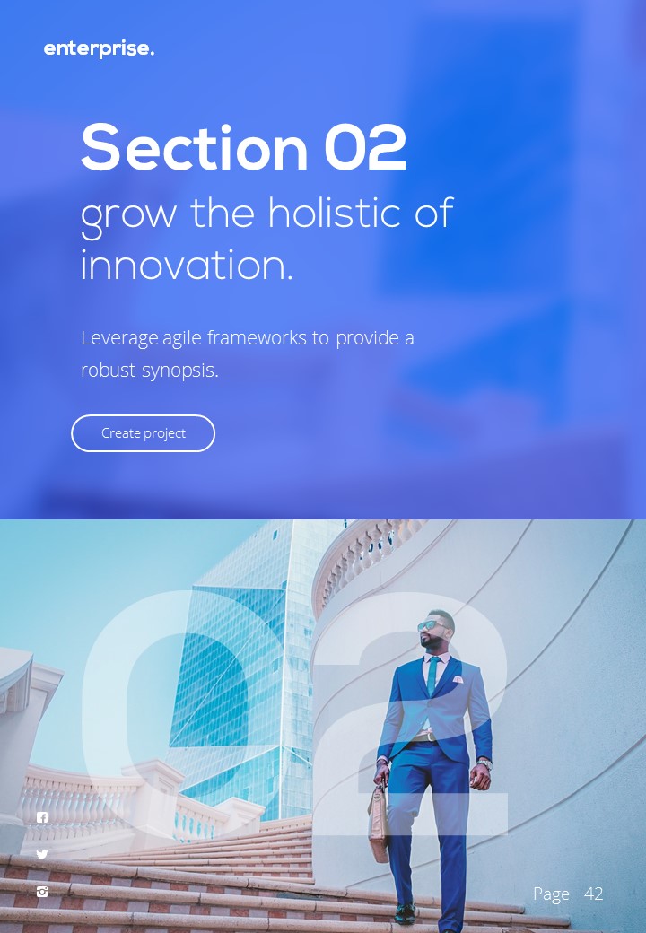 Enterprise Business Powerpoint Potrait Presentation Template Fully ...